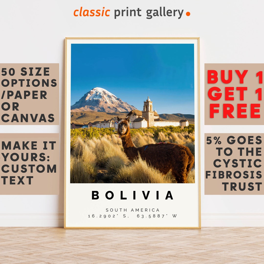 Bolivia Poster Colorful Print, Bolivia Wall Art, Bolivia Photo Decor ...