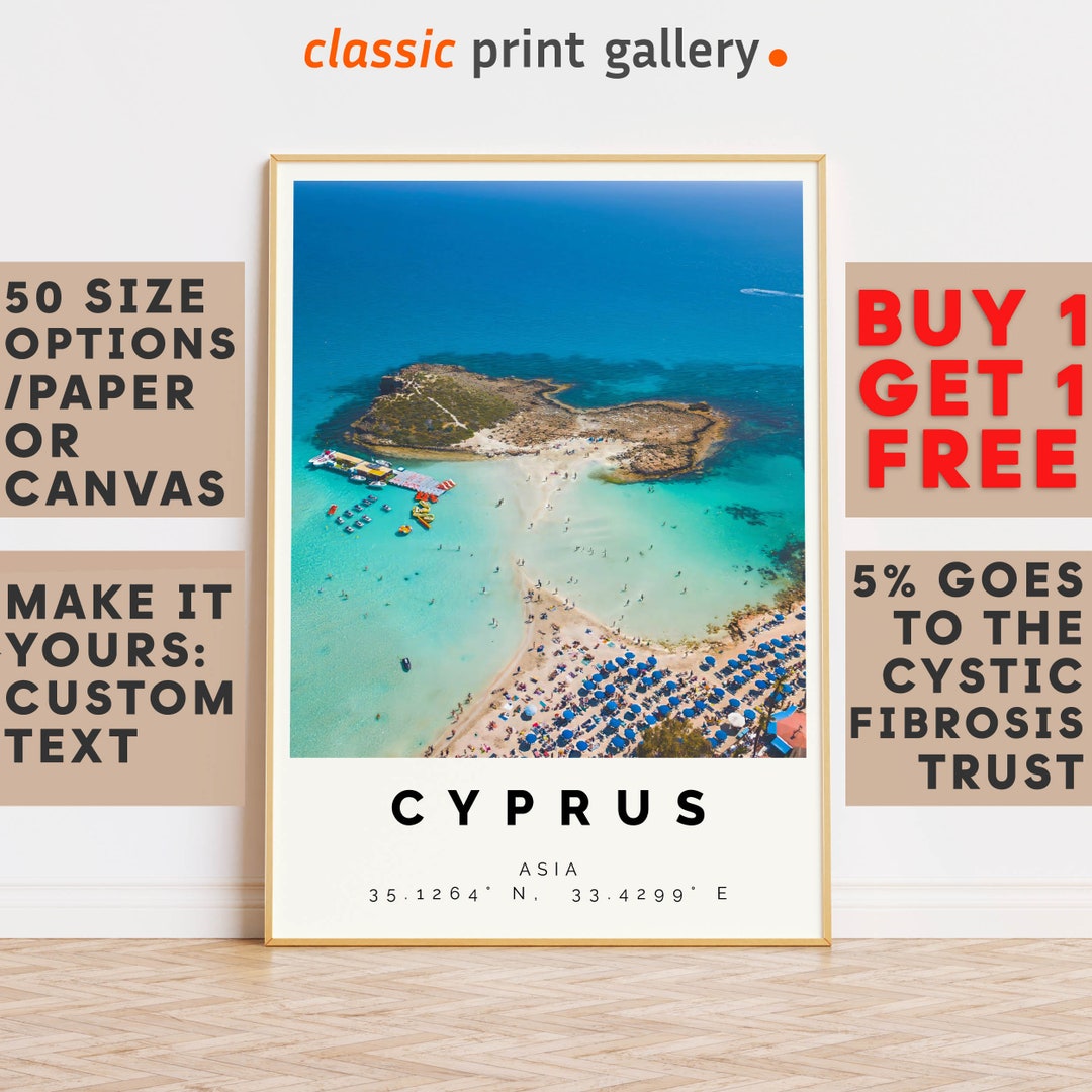 Cyprus Poster Colorful Print, Cyprus Wall Art, Cyprus Photo Decor ...