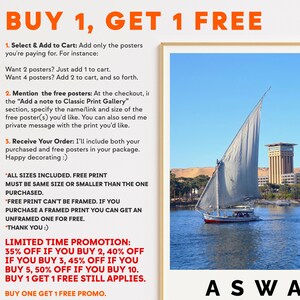 Aswan Poster Colorful Print, Aswan Wall Art, Aswan Photo Decor, Aswan ...
