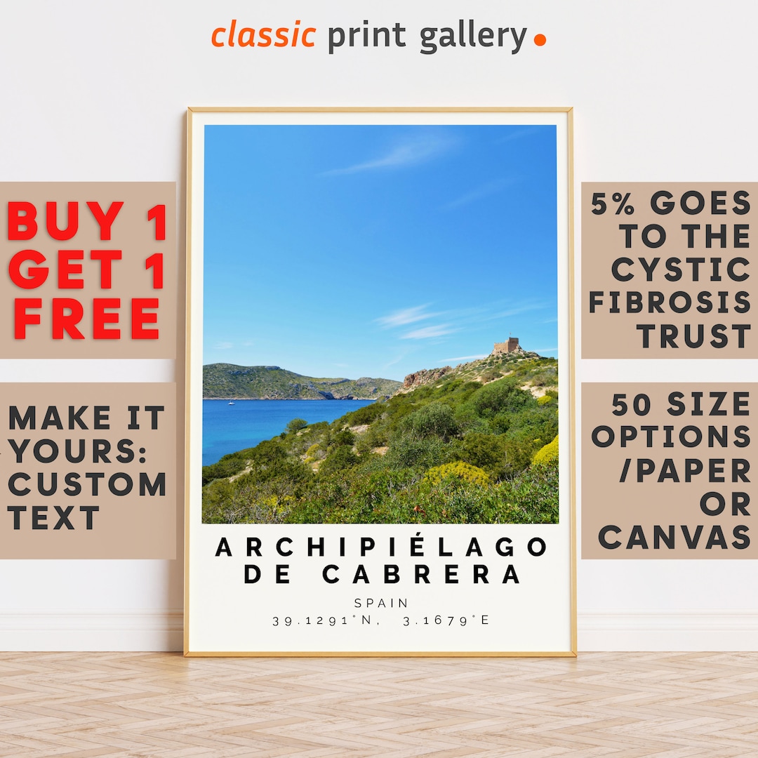 Archipiélago De Cabrera Print Wall Art Colorful Poster,personalized ...