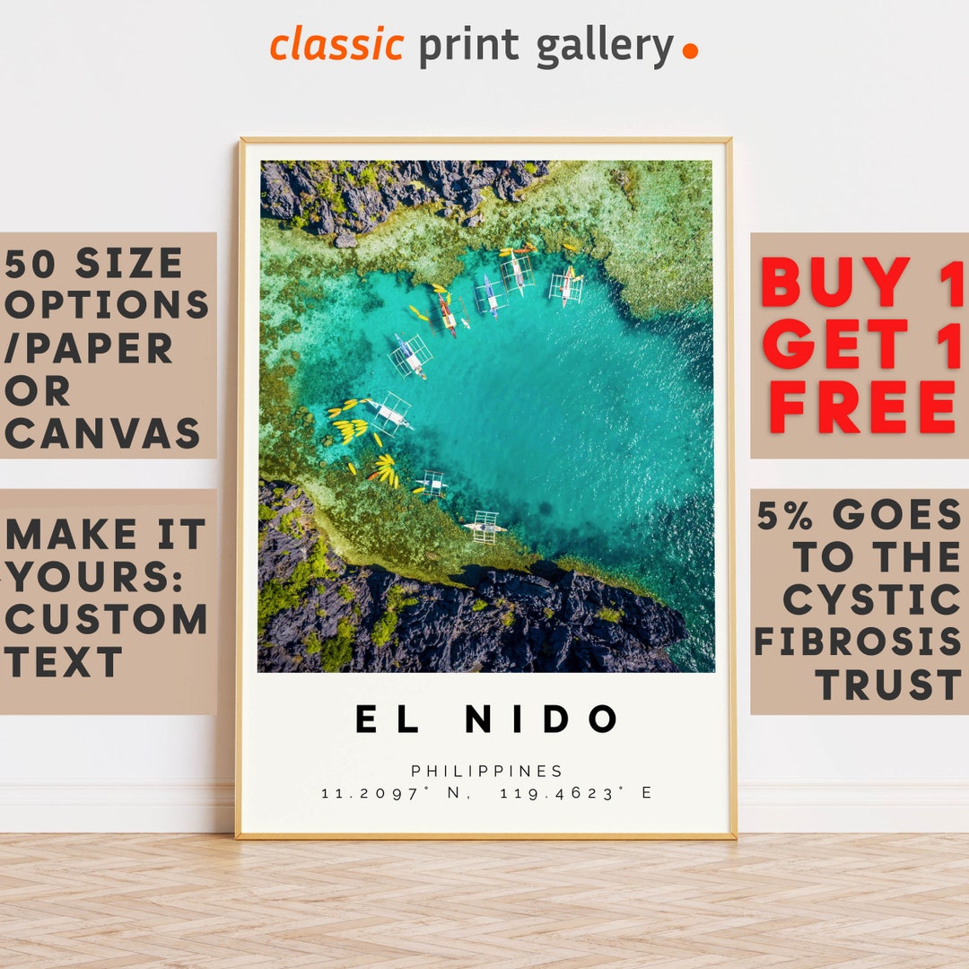 El Nido Poster Colorful Print, El Nido Wall Art, El Nido Photo Decor ...