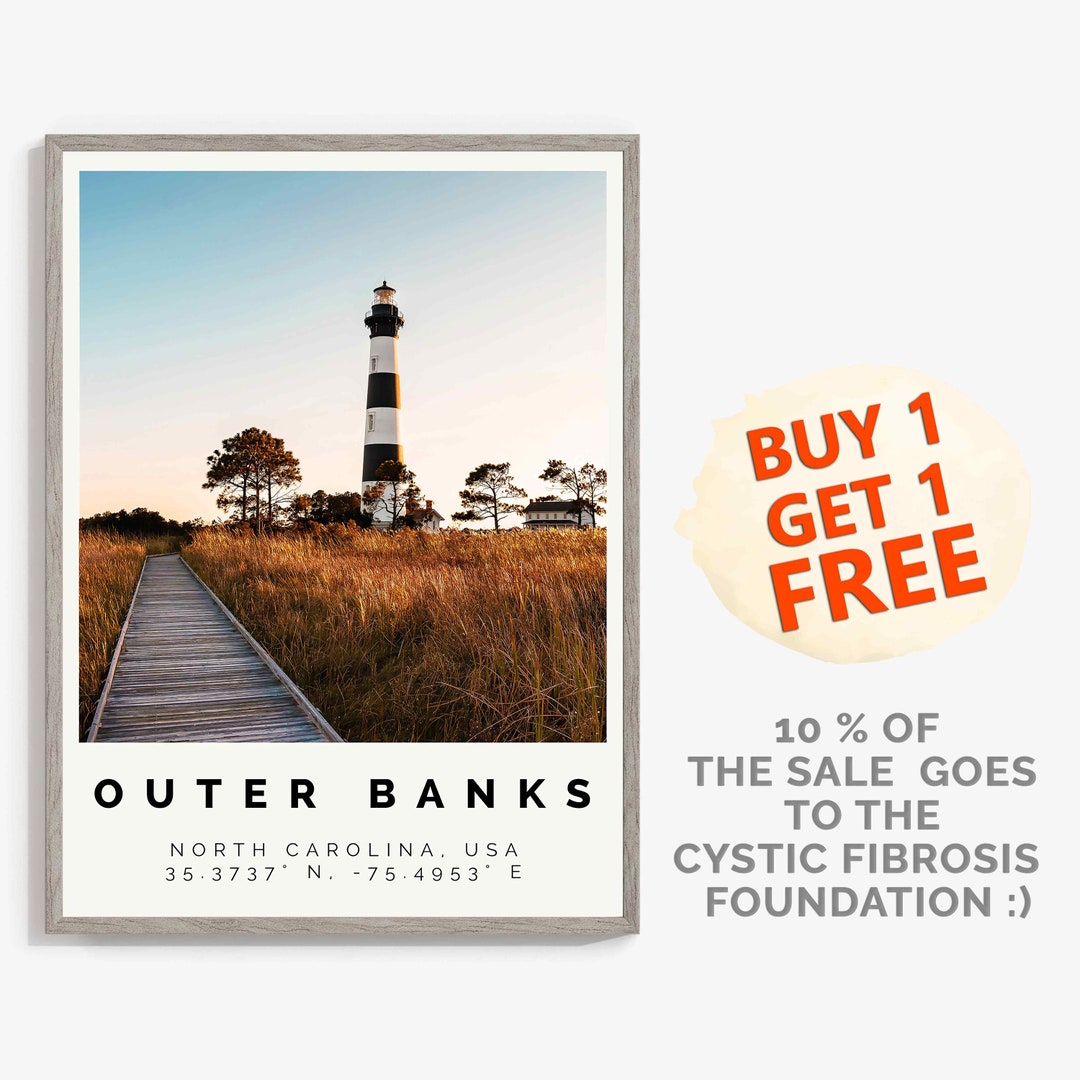 Outer Banks Poster Colorful Print Outer Banks Wall Art Outer - Etsy