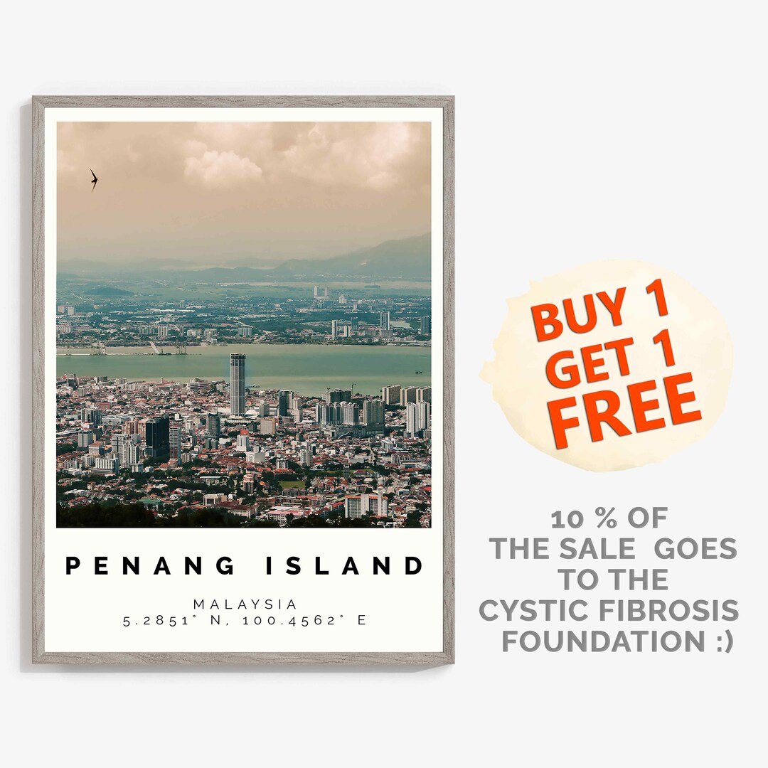 Penang Island Poster Colorful Print Penang Island Wall Art - Etsy