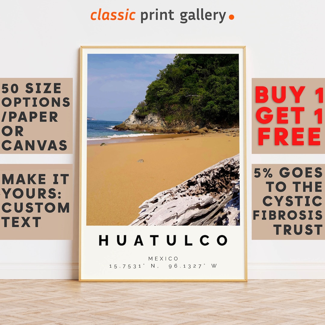 Huatulco Poster Colorful Print, Huatulco Wall Art, Huatulco Photo Decor ...