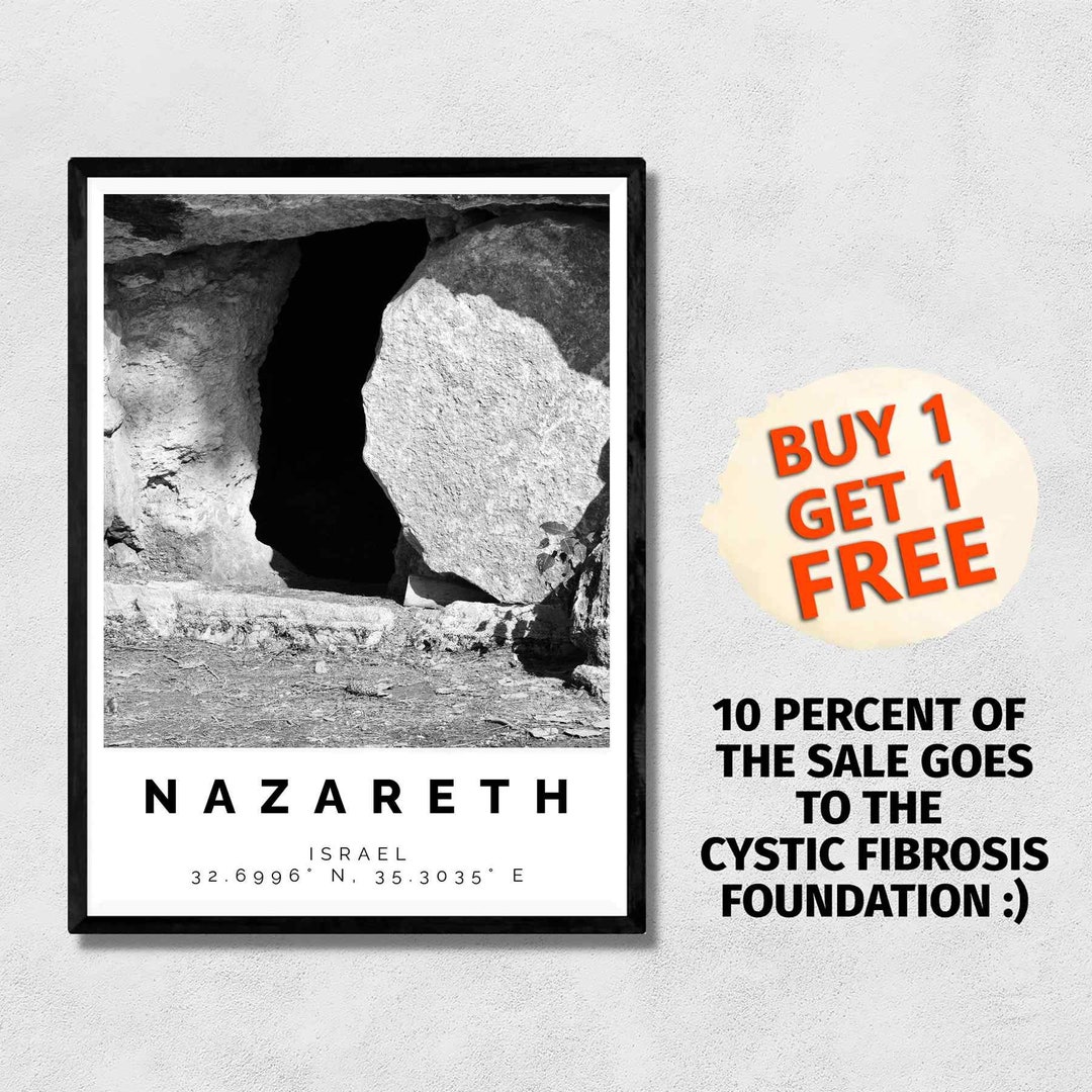 Nazareth Poster Black and White Print Nazareth Wall Art - Etsy