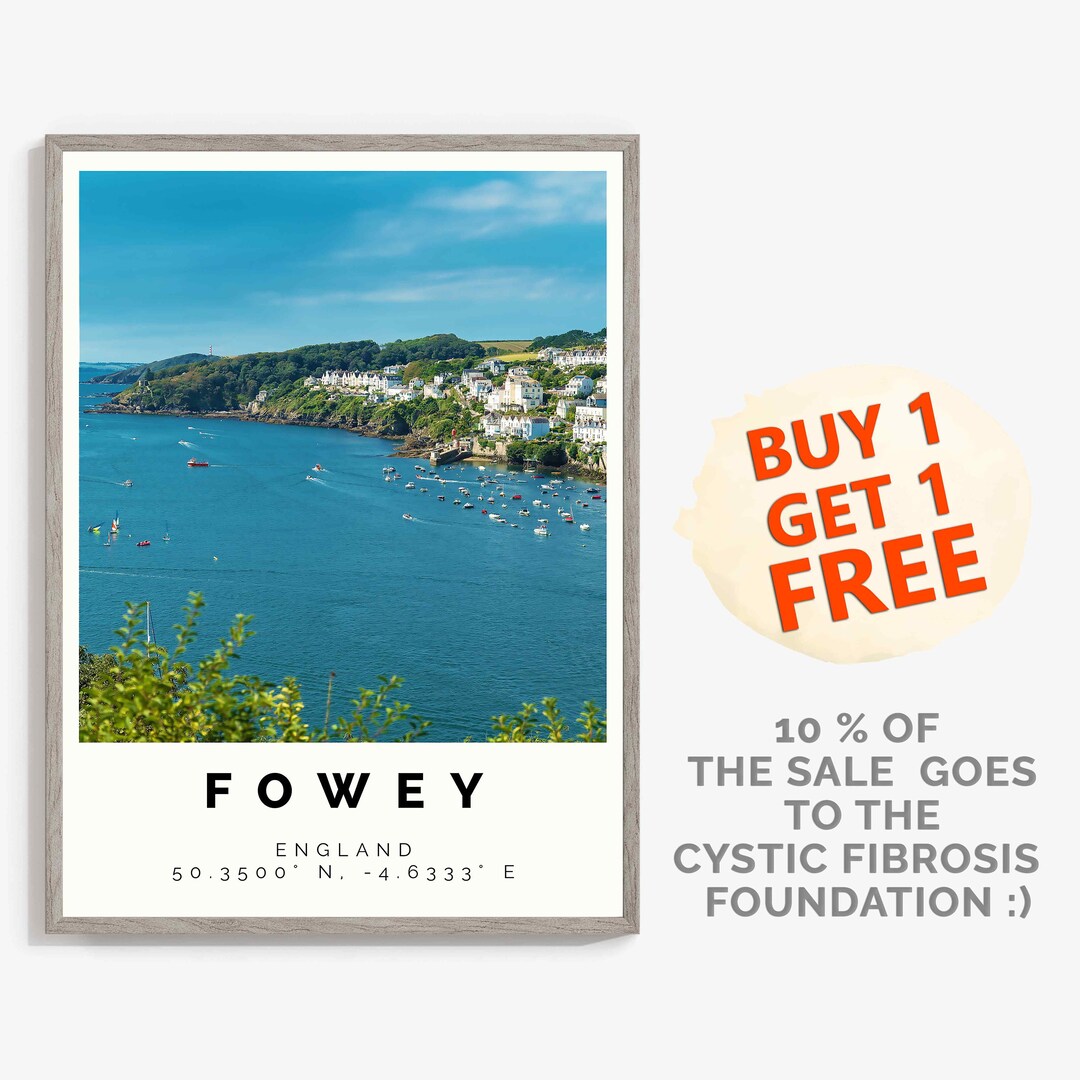 Fowey Poster Colorful Print Fowey Wall Art Fowey Photo - Etsy