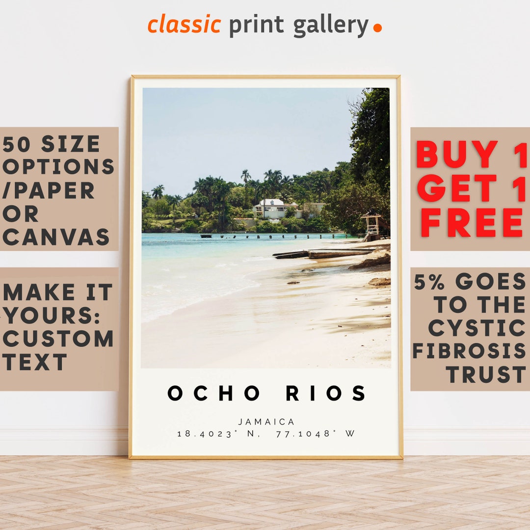 Ocho Rios Poster Colorful Print, Ocho Rios Wall Art, Ocho Rios Photo ...