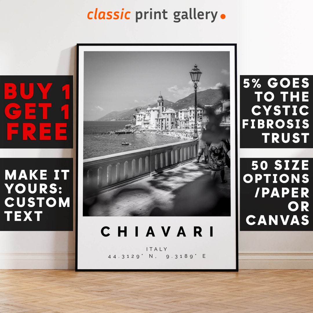 Chiavari Print,chiavari Wall Art,chiavari Black and White Poster ...