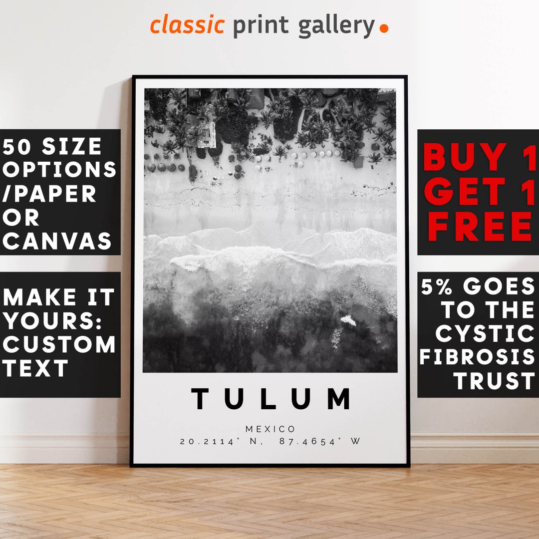 Tulum Poster Black and White Print, Tulum Wall Art, Tulum Travel Photo ...