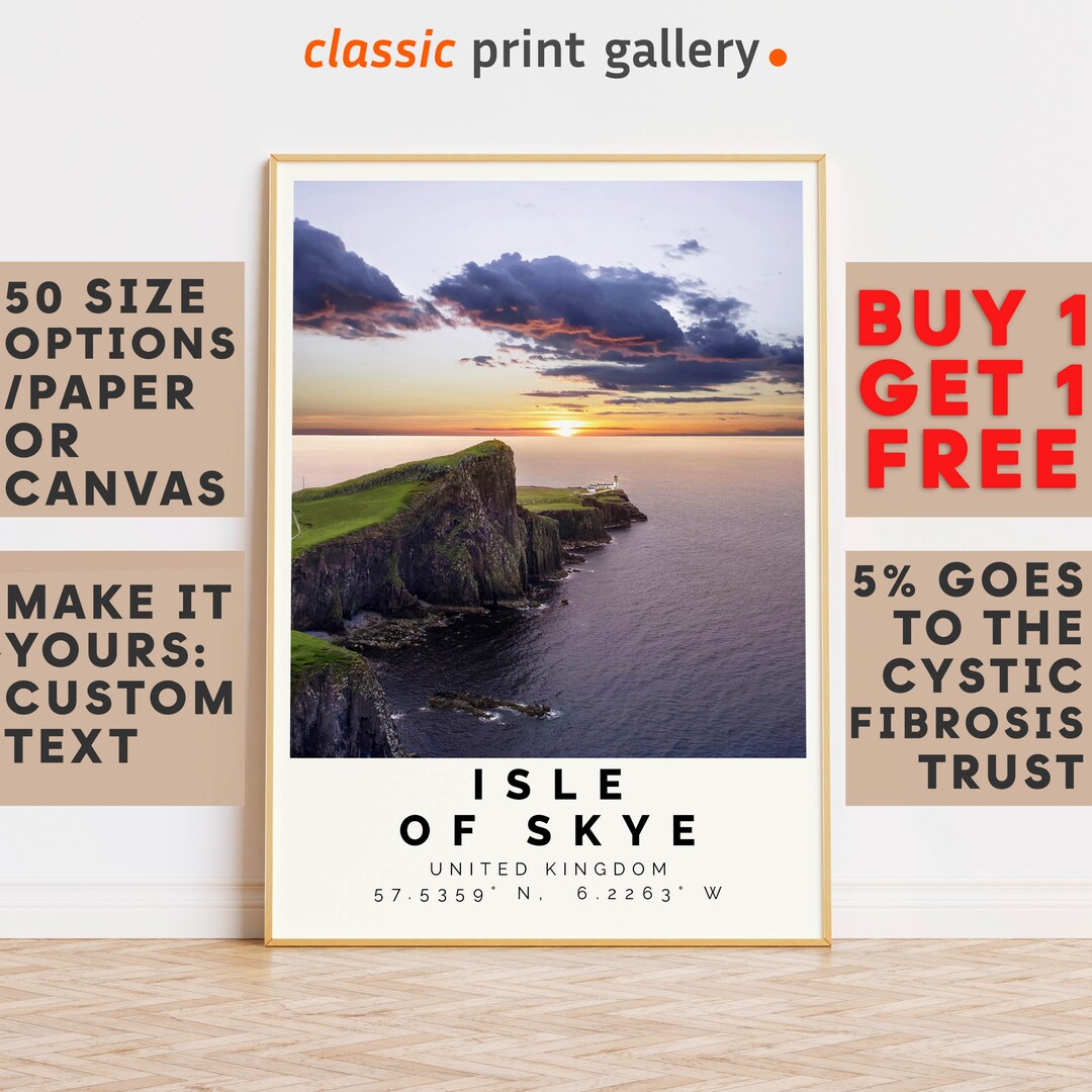 Isle of Skye Poster Colorful Print, Isle of Skye Wall Art, Gift Travel ...