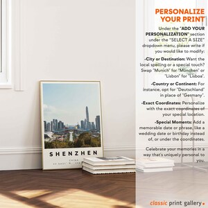Shenzhen Poster Colorful Print, Shenzhen Wall Art, Shenzhen Photo Decor ...