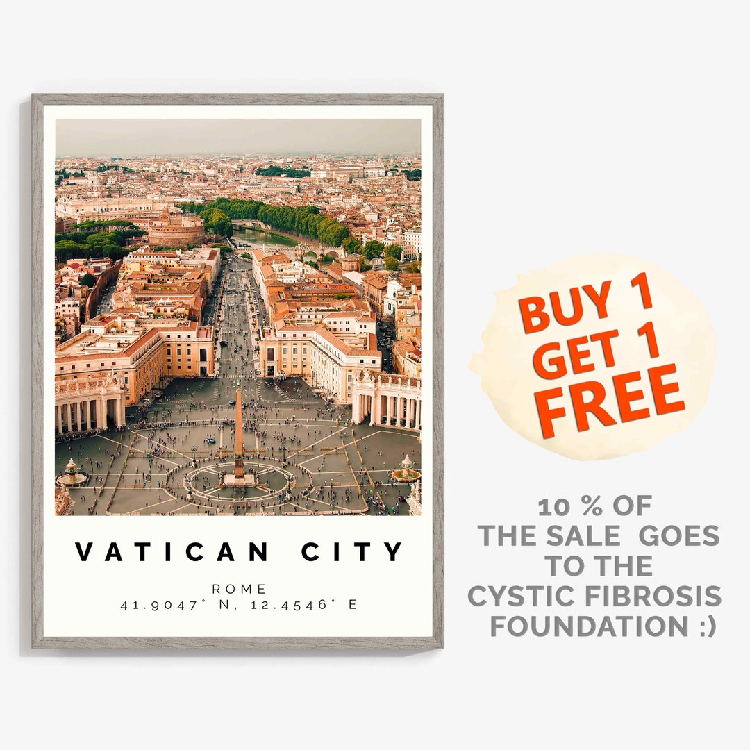 Vatican City Poster Colorful Print Vatican City Wall Art - Etsy