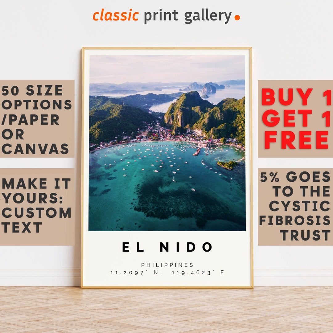 El Nido Poster Colorful Print, El Nido Wall Art, El Nido Photo Decor ...