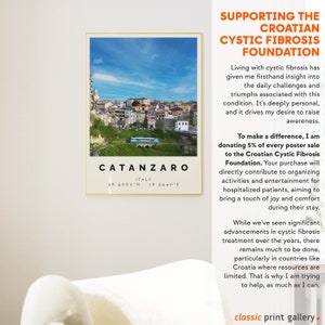 Catanzaro Print,catanzaro Wall Art,catanzaro Colorful Poster ...