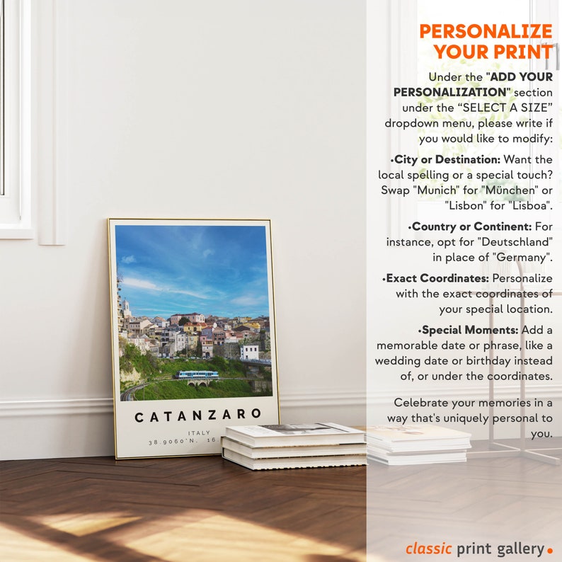 Catanzaro Print,catanzaro Wall Art,catanzaro Colorful Poster ...