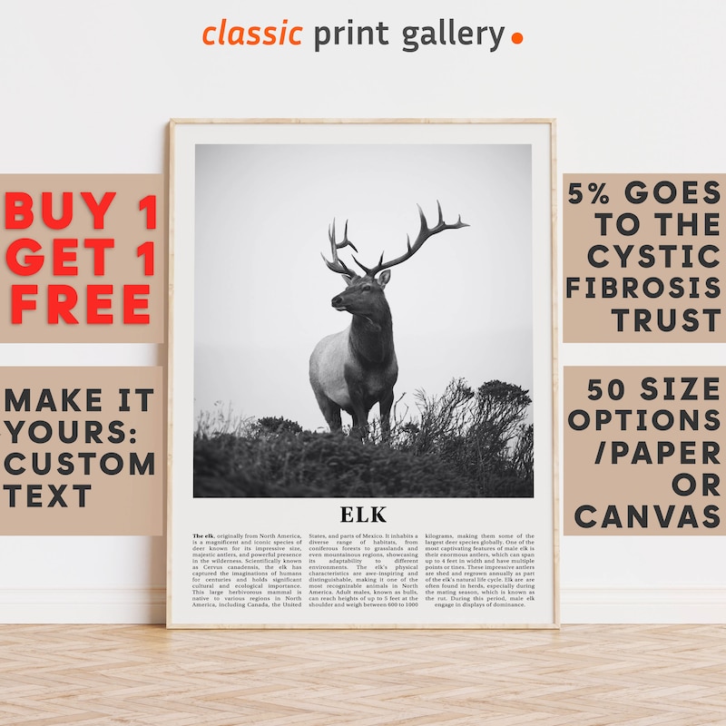 Elk Artwork - Etsy