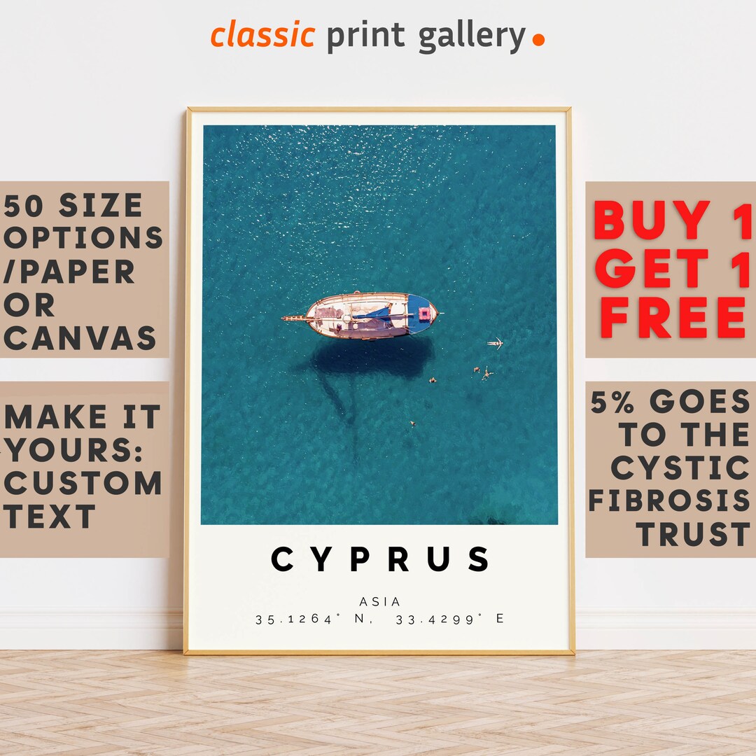 Cyprus Poster Colorful Print, Cyprus Wall Art, Cyprus Photo Decor ...