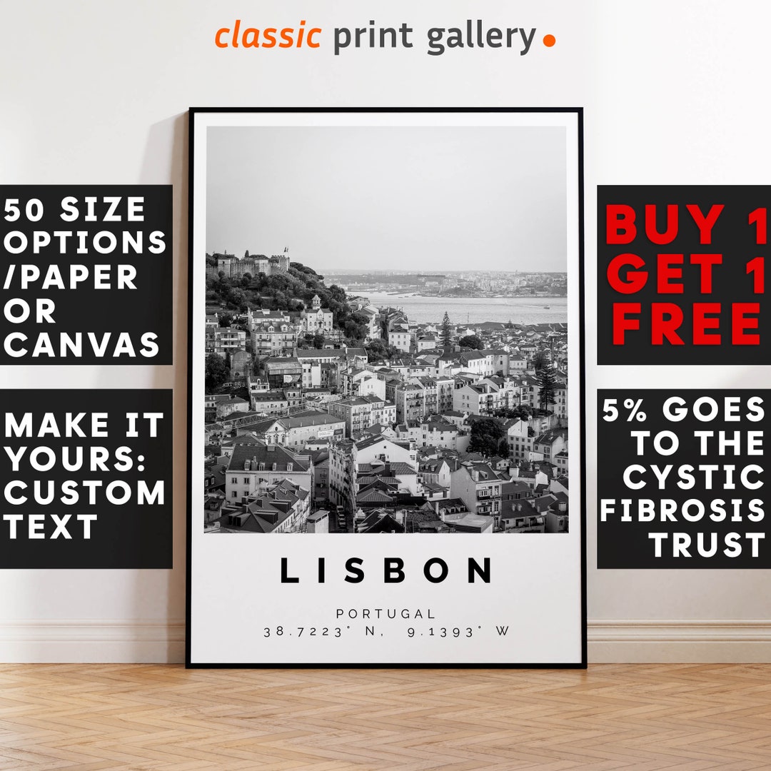 Lisbon Print Black and White Photo, Lisbon Wall Art, Lisbon Travel ...