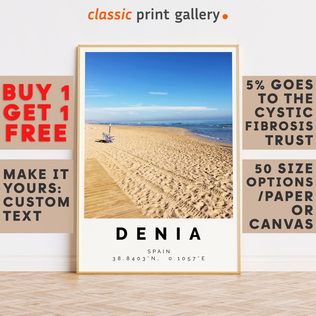 Denia Print,denia Wall Art,denia Colorful Poster,personalized Birthday ...