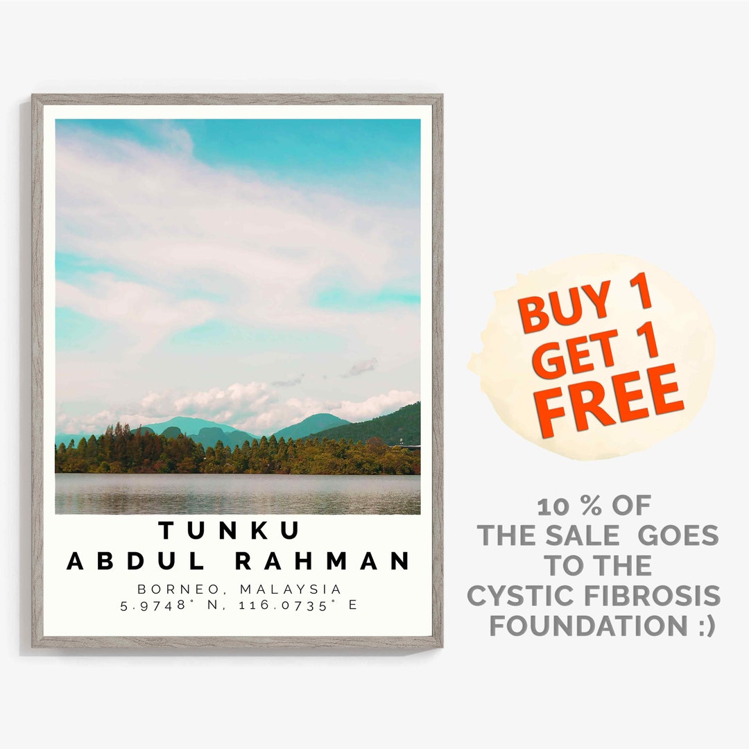 Tunku Abdul Rahman Poster Colorful Print Tunku Abdul Rahman - Etsy