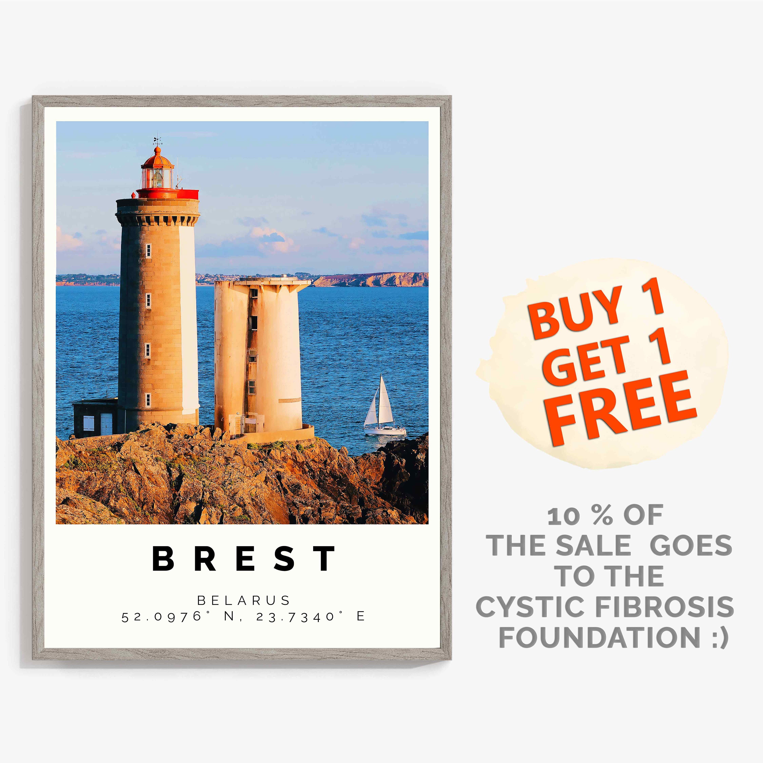 Brest Poster Colorful Print Brest Wall Art Brest Photo - Etsy