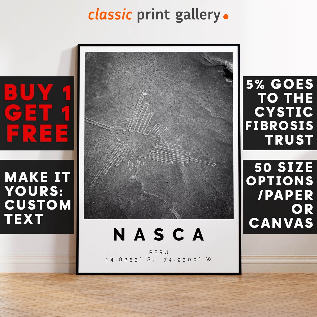 Nasca Print,nasca Wall Art,nasca Black and White Poster,personalized ...