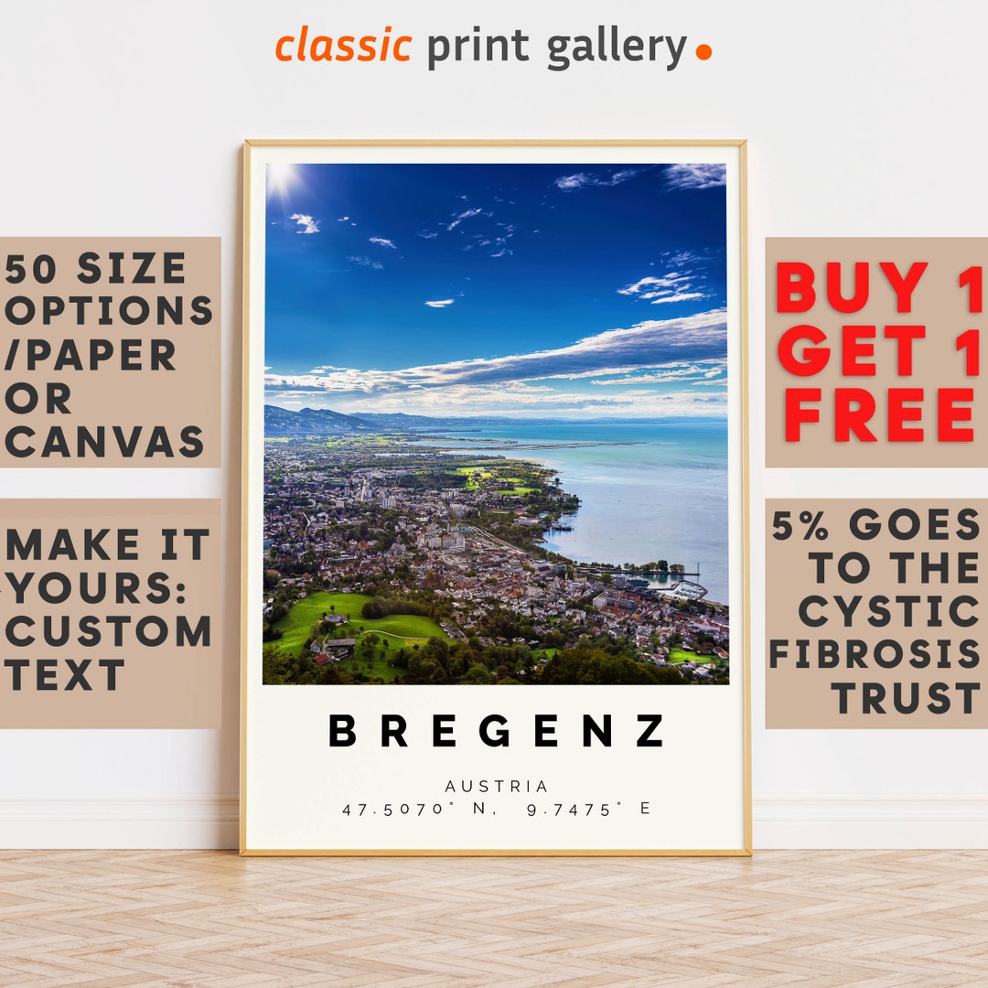 Bregenz Poster Colorful Print, Bregenz Wall Art, Bregenz Photo Decor ...