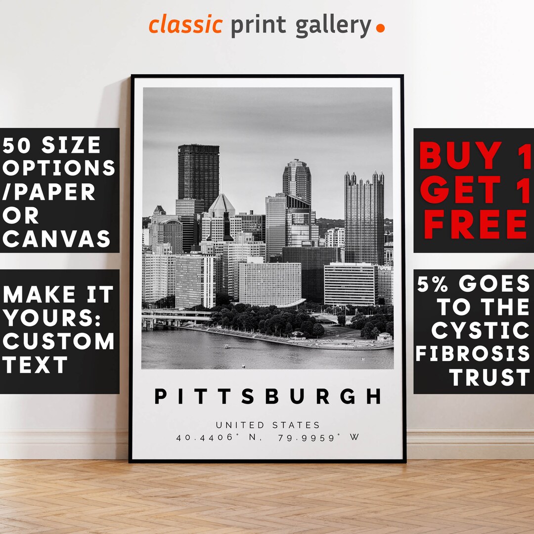Pittsburgh Print Black and White Photo, Pittsburgh Wall Art,Pittsburgh ...