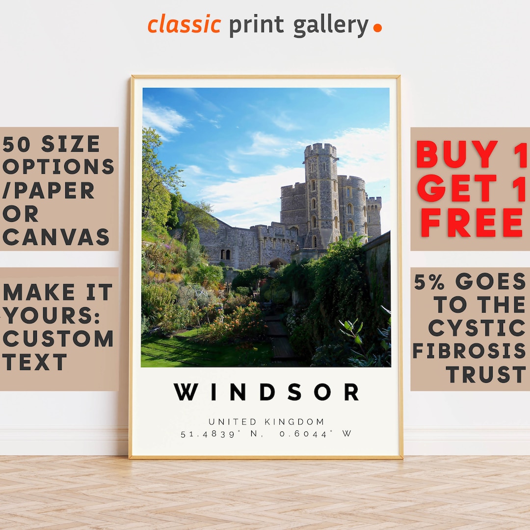 Windsor Poster Colorful Print, Windsor Wall Art, Windsor Photo Decor ...
