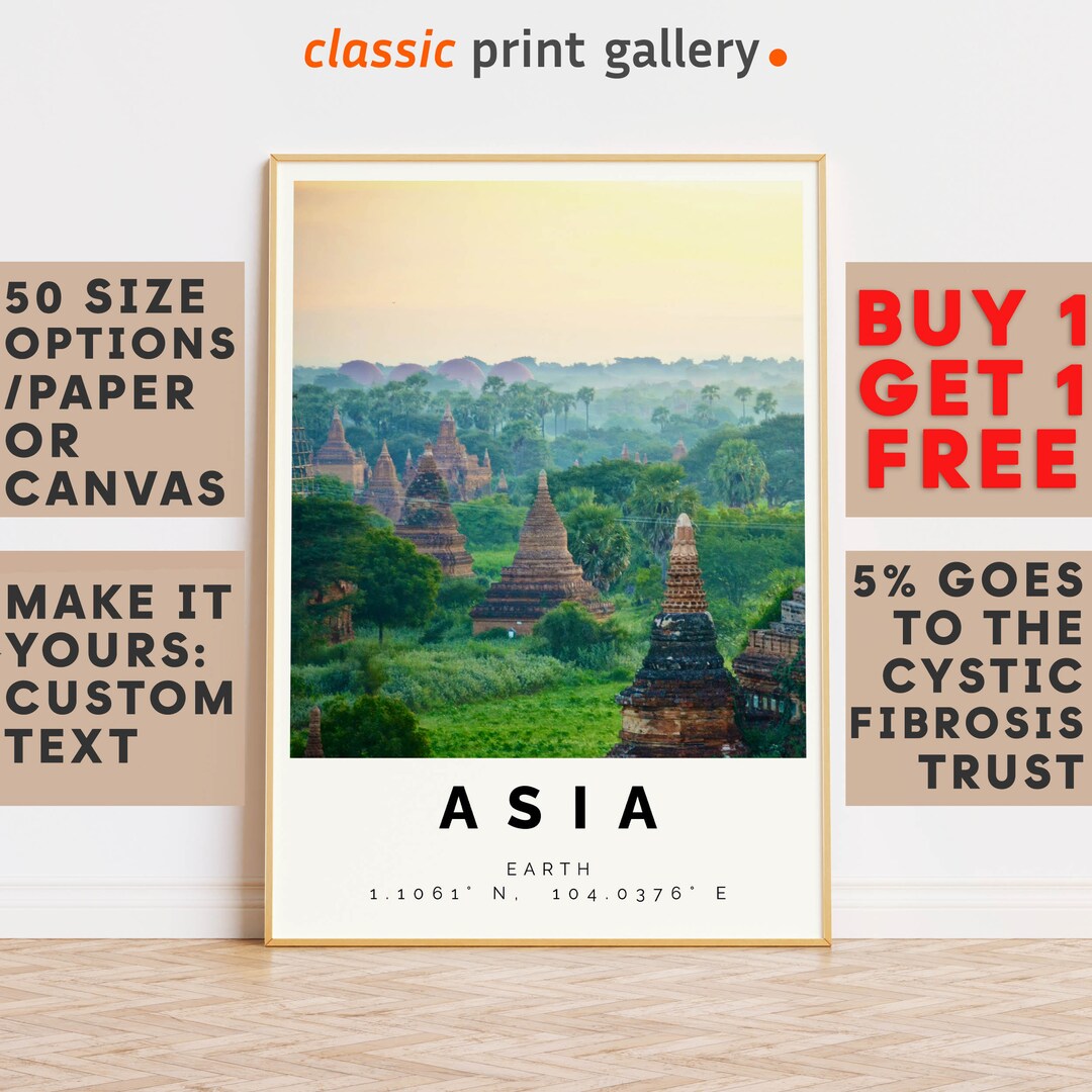 Asia Poster Colorful Print, Asia Wall Art, Asia Photo Decor, Asia Gift ...