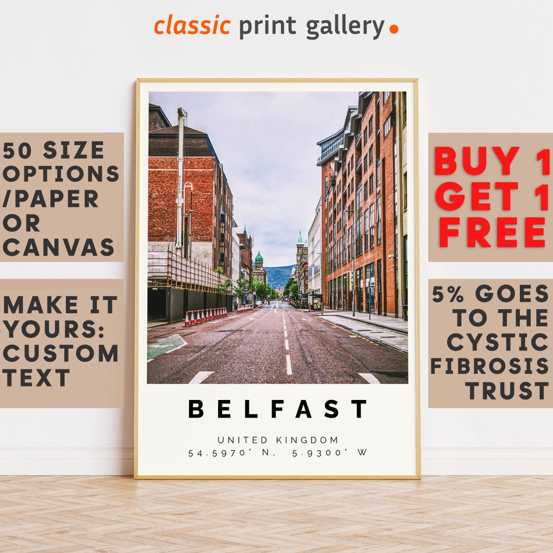 Belfast Poster Colorful Print, Belfast Wall Art, Belfast Photo Decor ...