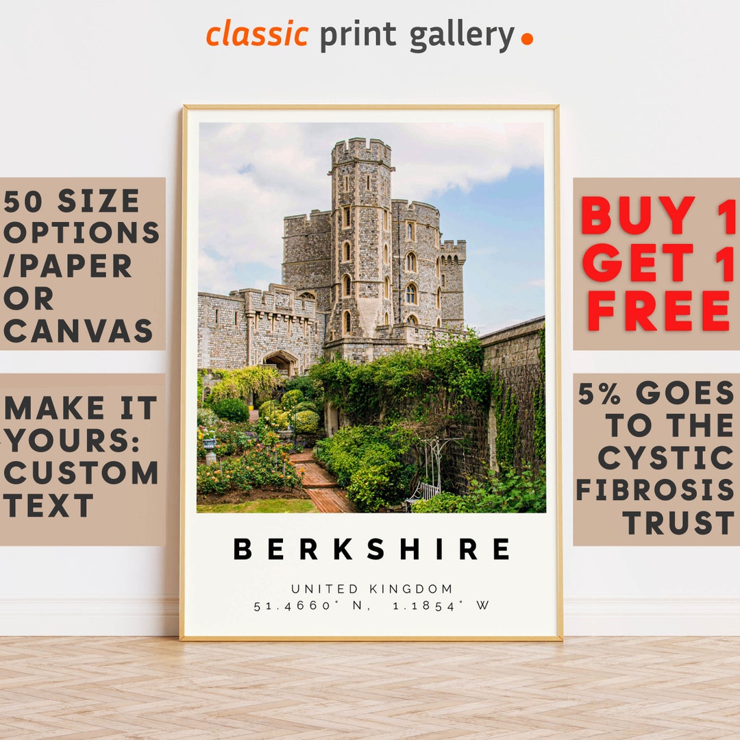 Berkshire Poster Colorful Print, Berkshire Wall Art, Berkshire Photo ...