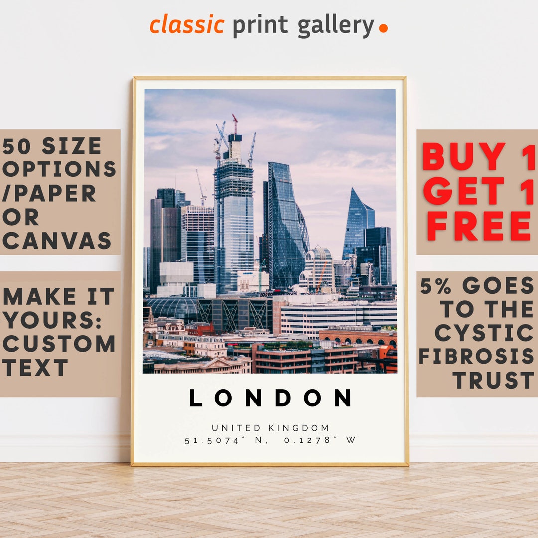 London Poster Colorful Print, London Wall Art, London Photo Decor ...