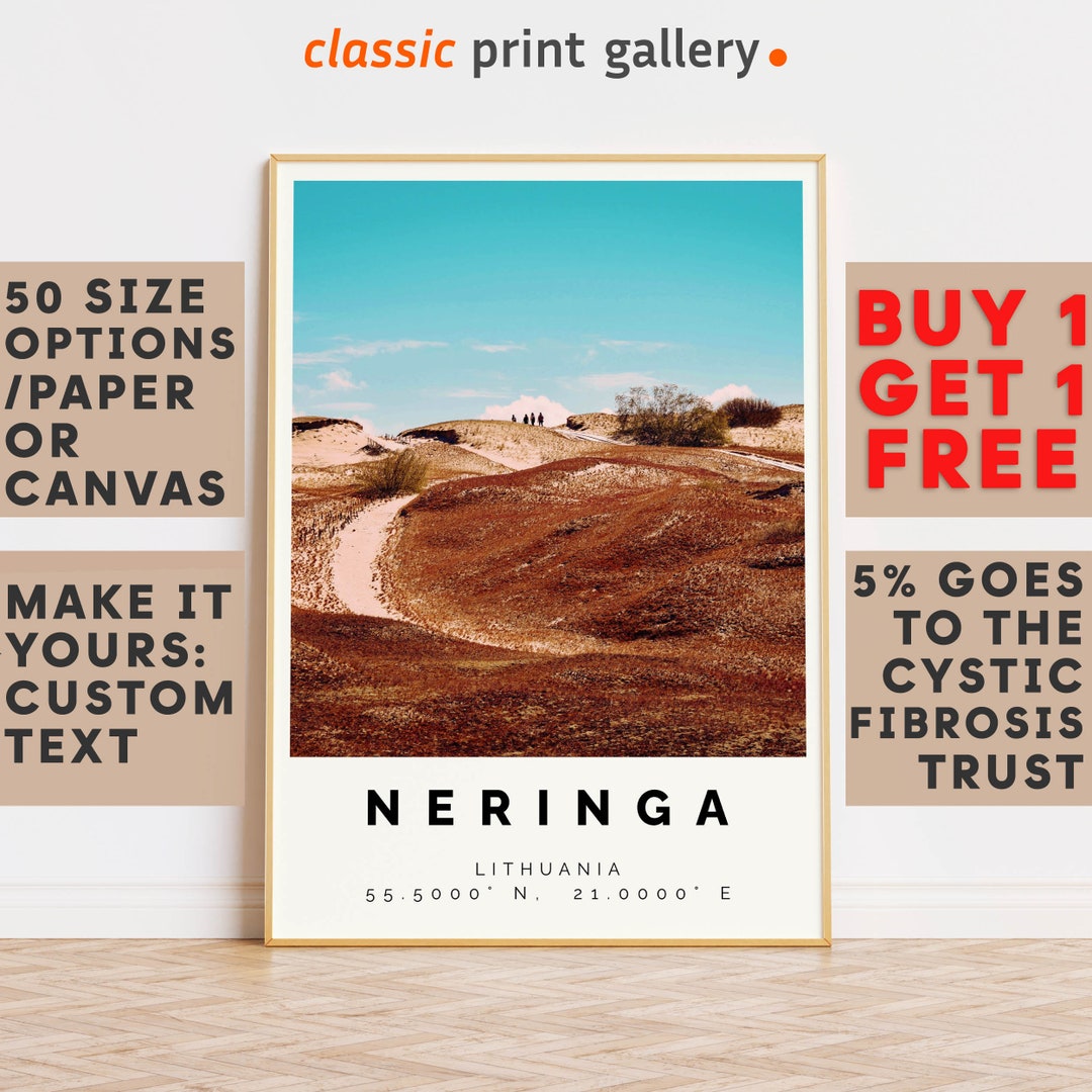 Neringa Poster Colorful Print, Neringa Wall Art, Neringa Photo Decor ...