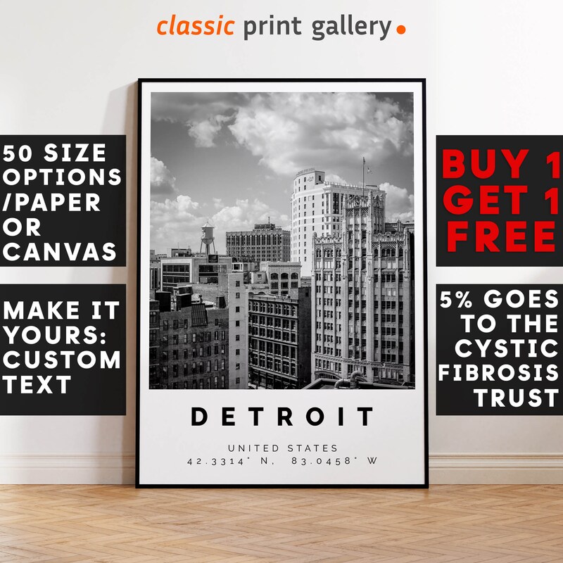 Detroit Poster - Etsy