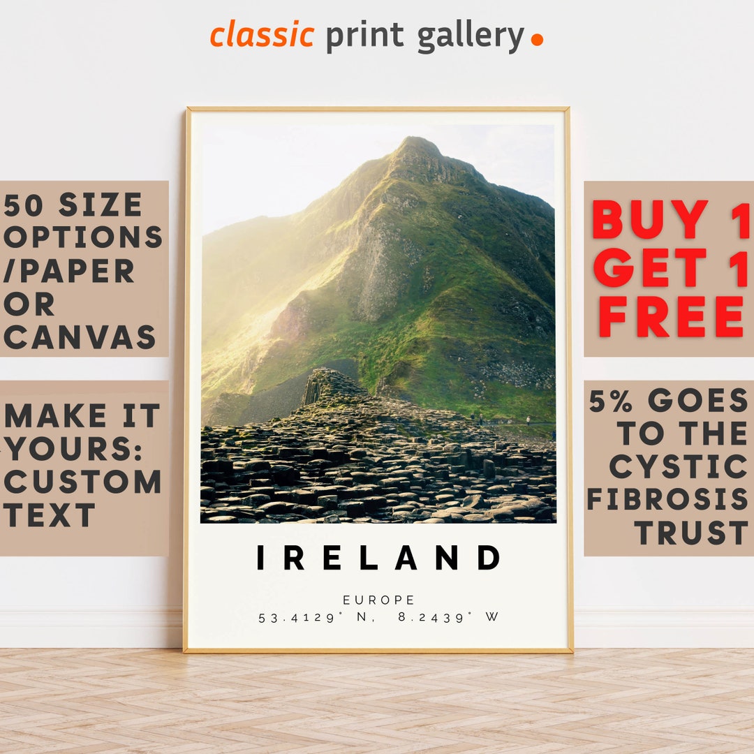 Ireland Poster Colorful Print, Ireland Wall Art, Ireland Photo Decor ...