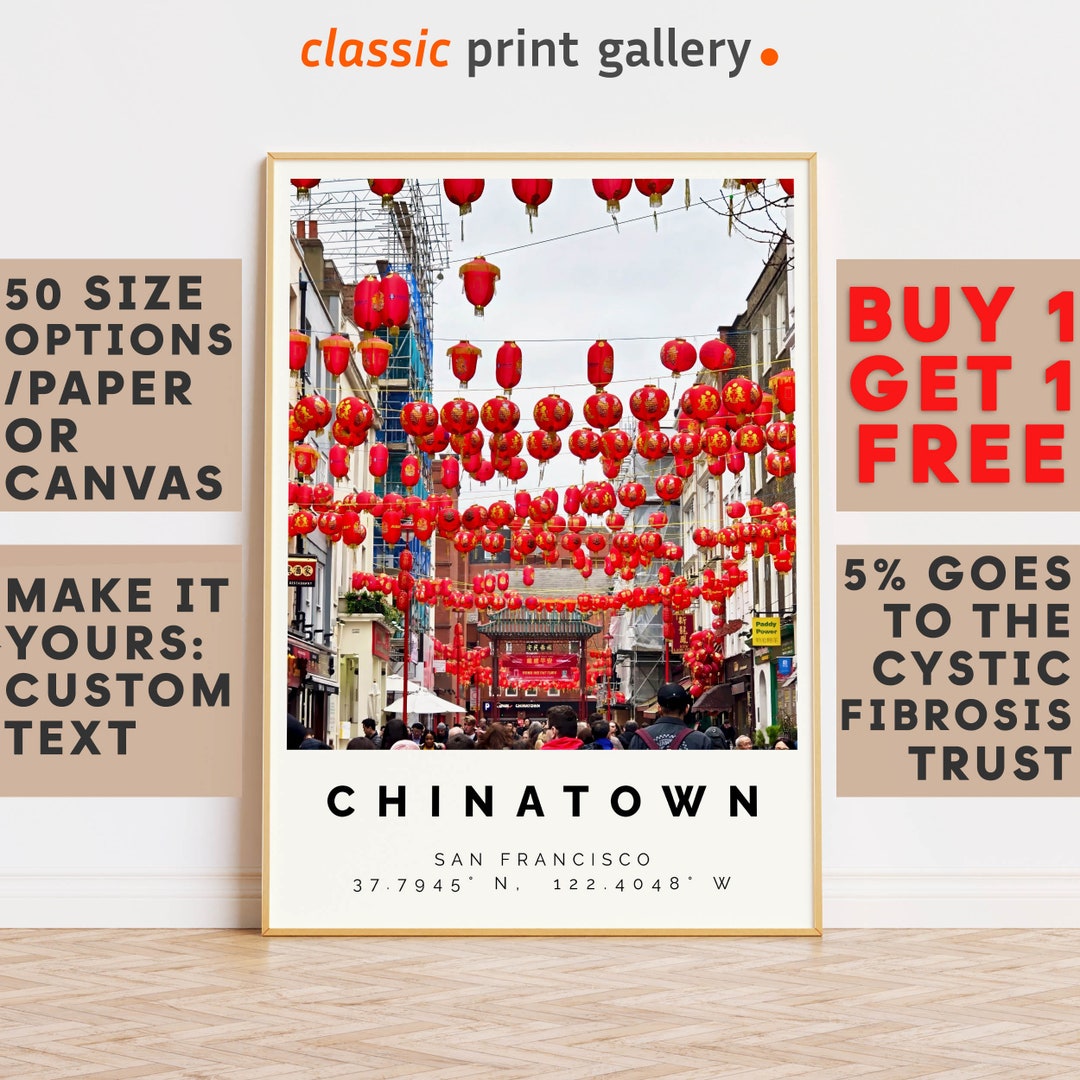 Chinatown Poster Colorful Print, Chinatown Wall Art, Chinatown Photo ...