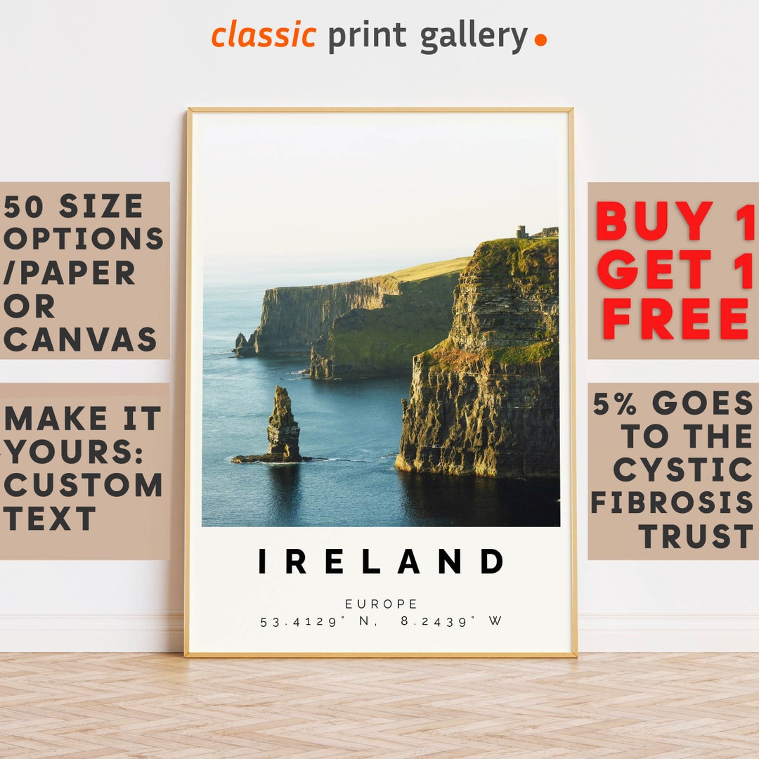 Ireland Poster Colorful Print, Ireland Wall Art, Ireland Photo Decor ...