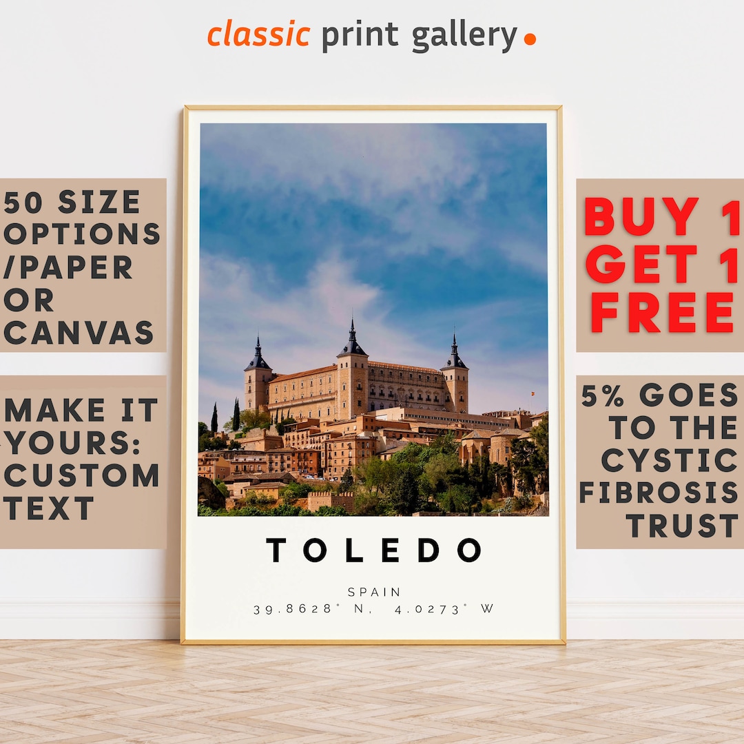 Toledo Poster Colorful Print, Toledo Wall Art, Toledo Photo Decor ...