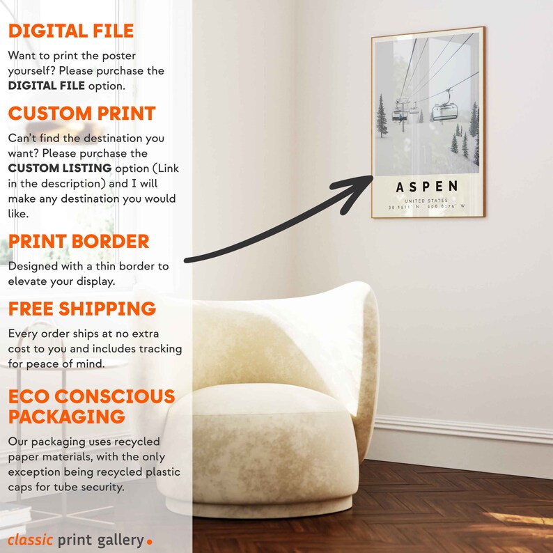 Aspen Poster Colorful Print, Aspen Wall Art, Aspen Photo Decor, Aspen ...