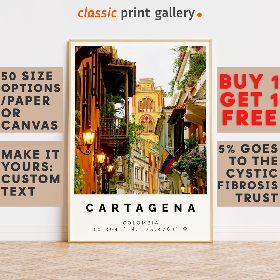 Cartagena Poster Colorful Print, Cartagena Wall Art, Cartagena Photo ...