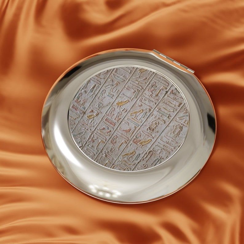 Ancient Egyptian Hieroglyph Compact Travel Mirror - Etsy