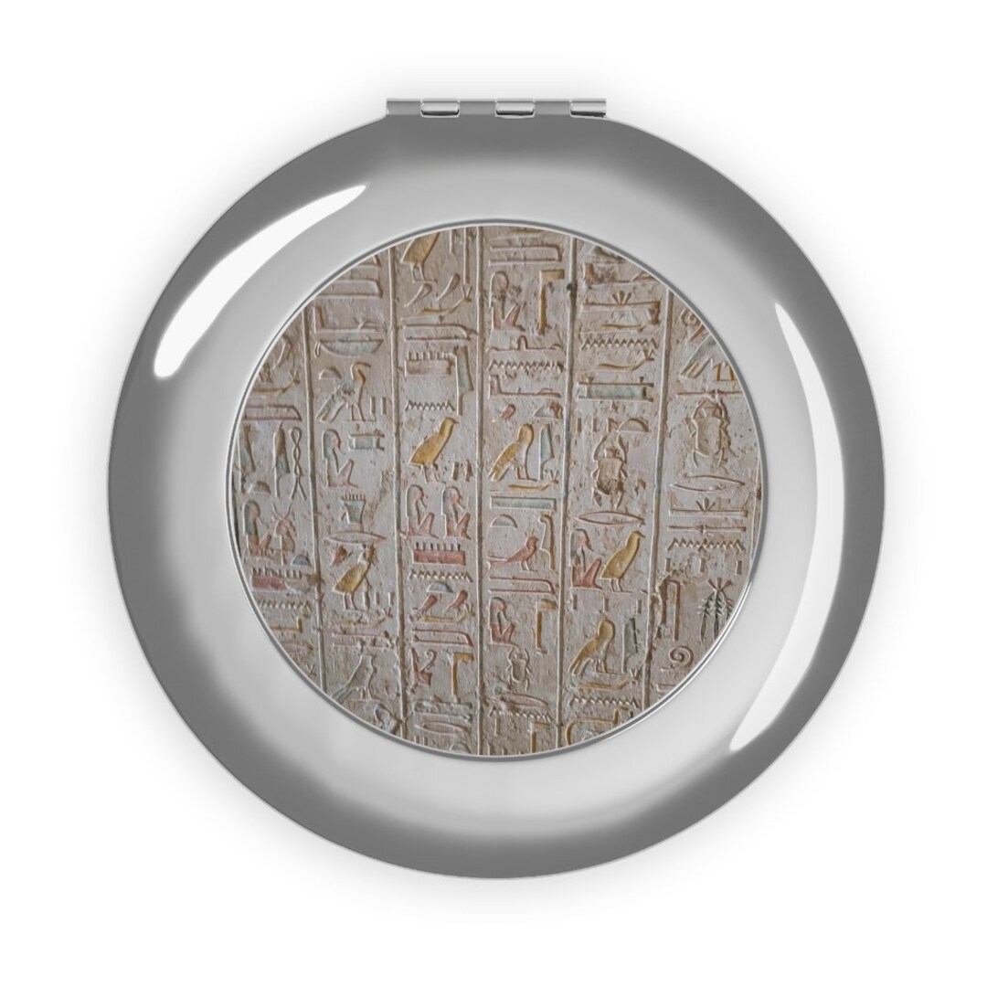 Ancient Egyptian Hieroglyph Compact Travel Mirror - Etsy