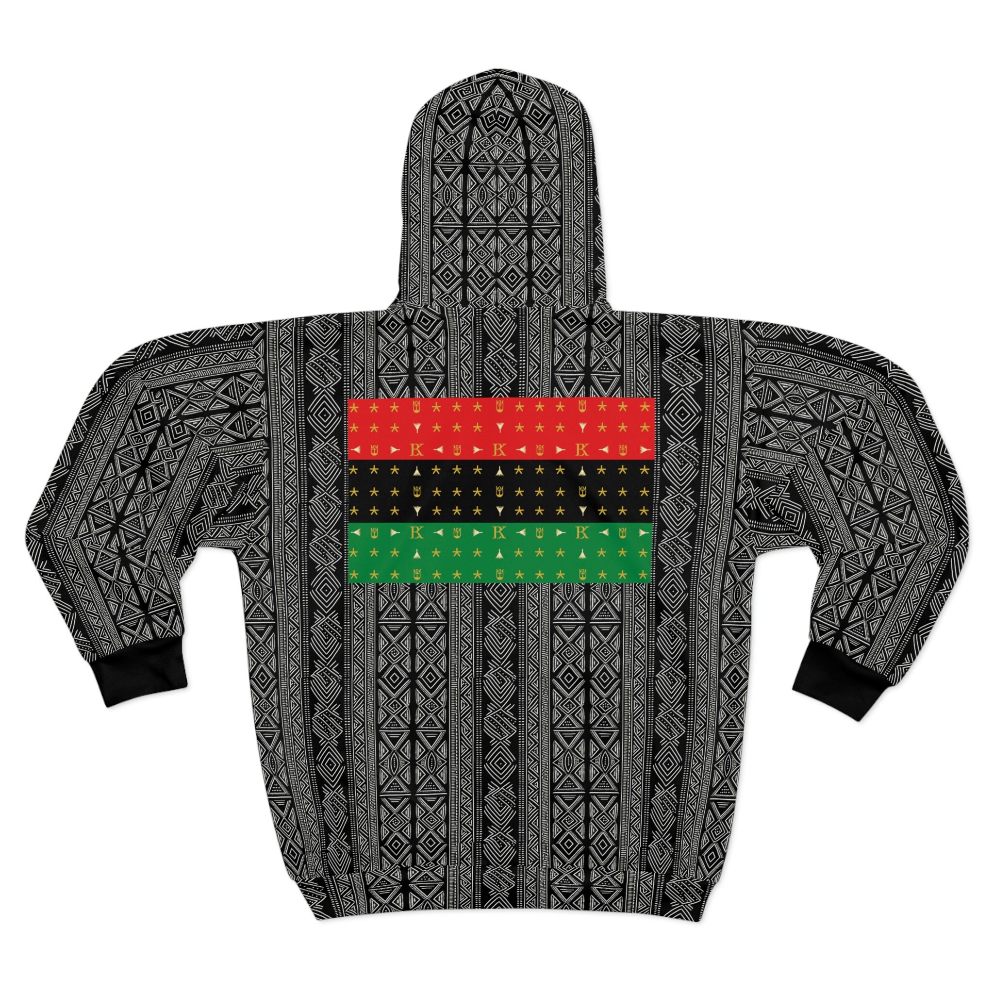 BRK Black Mud Cloth Zip up Hoodie - A Symbol of African Pride and ...