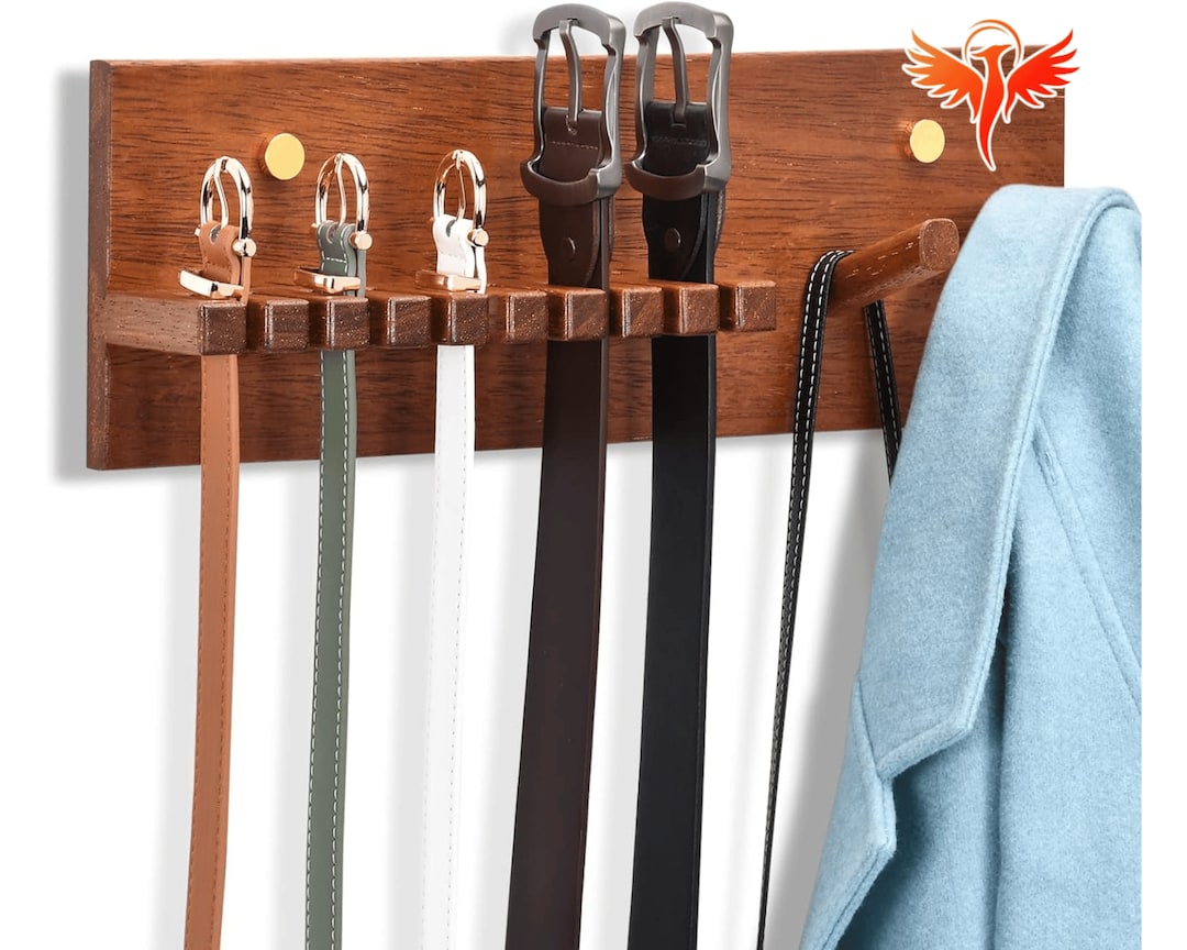 Wooden Belt Holder Belt Organizer for Closet Belt Hanger and - Etsy