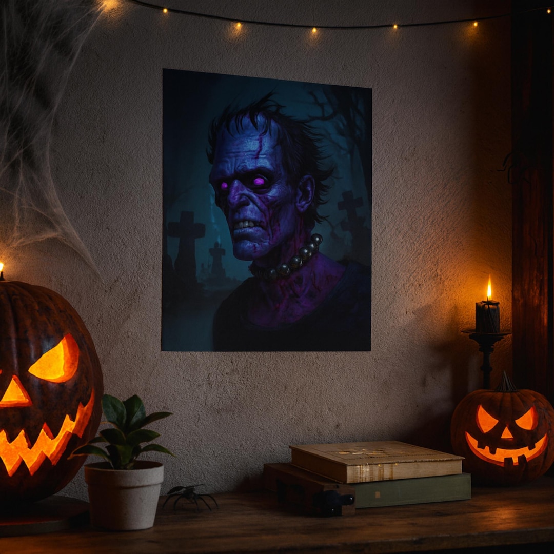 Frankenstein Monster Gothic Poster: Creepy Halloween Wall Art - Etsy