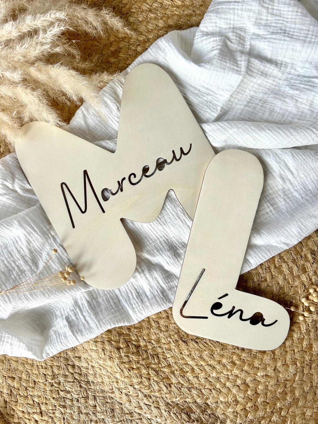 First Name Wood Initials Personalized Decoration Child's Room Baby ...