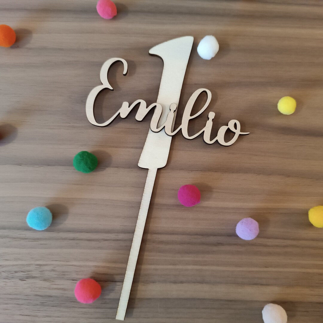 Personalized Wooden Birthday Cake Topper | Cake Topper With Name | Cake ...