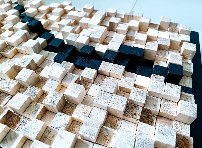 Wood Wall Decor Mosaic/ Wood Diffuser/ Wall Sculpture/ Acoustic ...