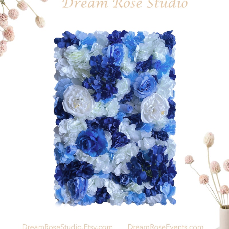 Indigo Artificial Flowers - Etsy
